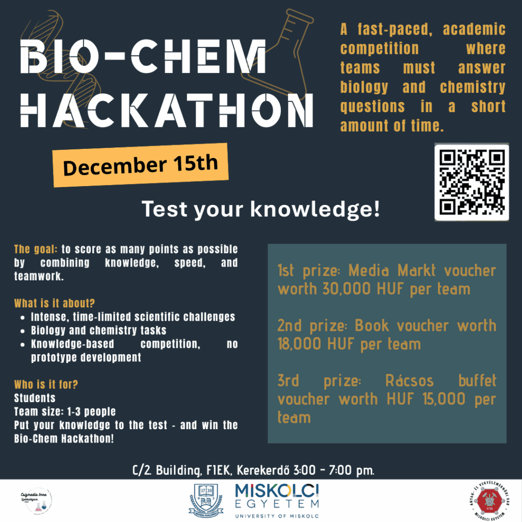 BIO-CHEM HACKATHON – Sign up for the scientific team competition ...